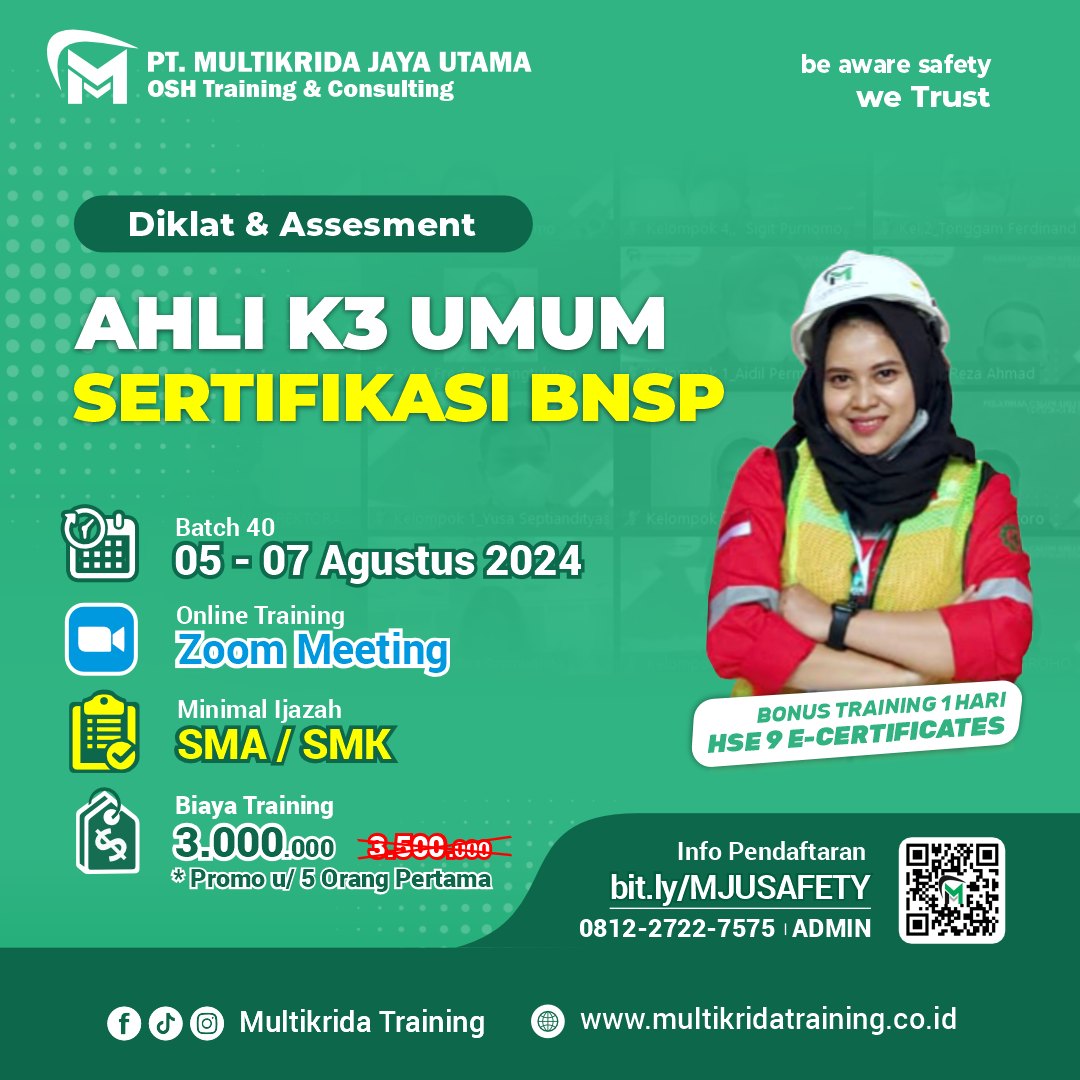 Ahli K3 Umum BNSP - Multikrida Training